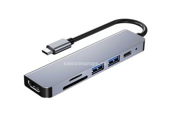 Adapter konverter USB Tip C 3.1 na HDMI/2xUSB