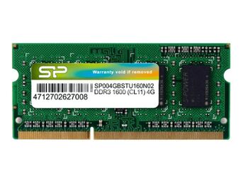 SILICON POWER SODIMM 4GB DDR3/ 1600MHz/ SP004GBSTU160N02