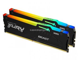 KINGSTON DIMM DDR5 64GB (2x32GB kit) 6000MT/s Fury Beast RGB (KF560C40BBAK2-64)