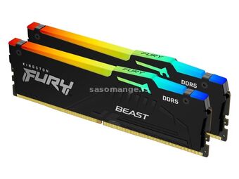 KINGSTON DIMM DDR5 64GB (2x32GB kit) 5600MT/s KF556C40BBAK2-64 Fury Beast RGB black