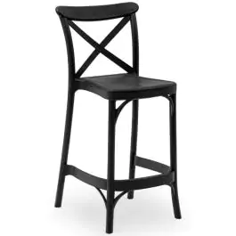 Baštenska polubarska stolica CAPRI 65 cm-BLACK