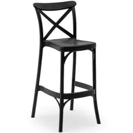 Baštenska barska stolica CAPRI 75 cm-BLACK