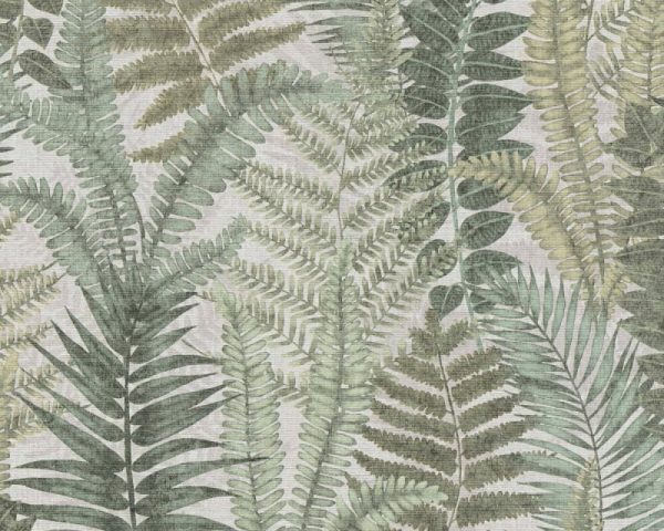 LIVINGWALLS WALLPAPER «FLORAL, BEIGE, BROWN, CREAM, GREEN» 393474