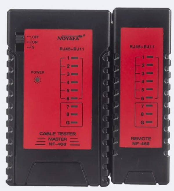 LAN tester Noyafa NF-468 za kablove RJ11, RJ12, RJ45, cat5E, cat 5, 10/100 base-t, at / t 258 a