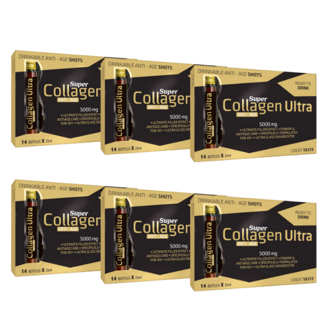 SUPER COLLAGEN ULTRA ANTI-AGE 5000mg bočice, 14kom PAKET 6 KUTIJA