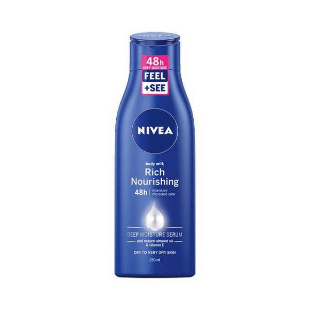 NIVEA hranljivo mleko za telo, 250ml