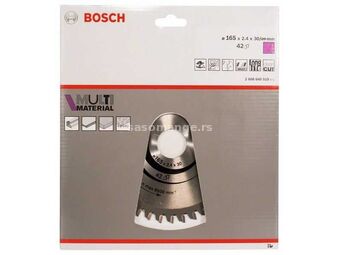 BOSCH List kružne testere Multi Material 165 x 30 x 2/4 mm; 42 2608640519/ 165 x 30 x 2/4 mm; 42