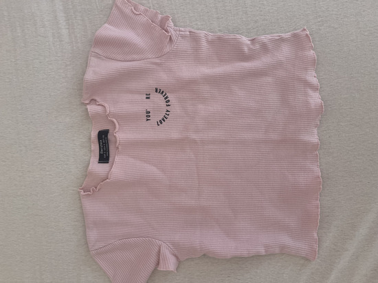 Crop top baby roze