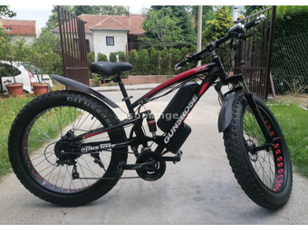 Elektricna bicikla Fat Mountain GUNSROSE crno - crvena 48V15AH-800W