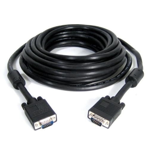 Kabl VGA D-sub M/M 10m HQ feritno jezgro crni