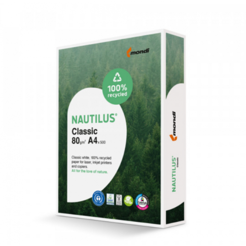 Fotokopir papir Mondi Nautilus A4 80gr100% reciklirani 1/500