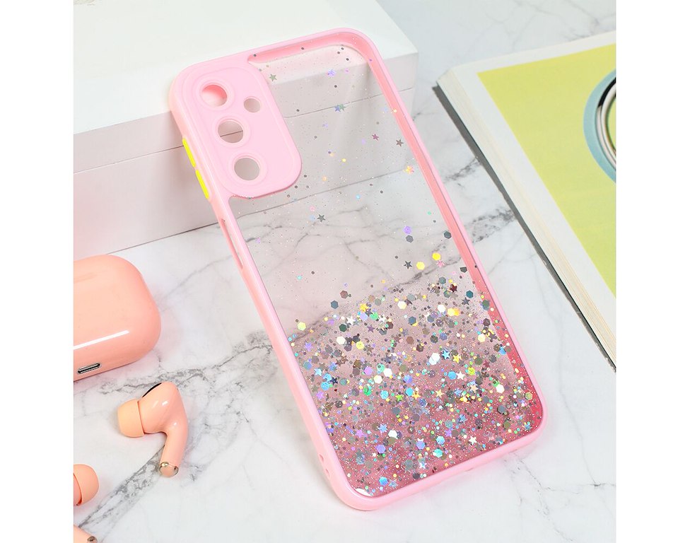 Futrola Frame Glitter - Samsung A245 Galaxy A24 4G roze