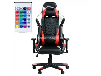 BYTEZONE Gaming stolica WINNER crno/crvena LED