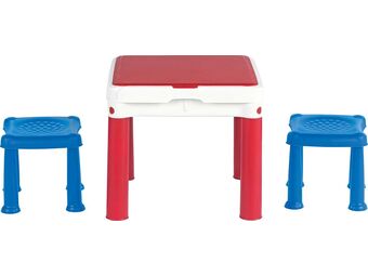KETER Sto dečiji Constructable sa dve stolice set/ crvena/plava/bela