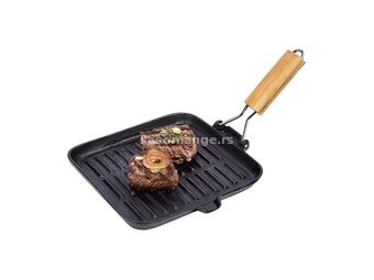 GASIKS Tiganj grill sa drvenom drškom 22x22 cm