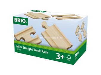 BRIO Delovi za prugu - set mini ravnih staza