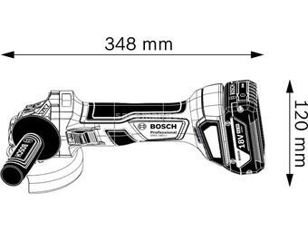 BOSCH Akumulatorska ugaona brusilica GWS 180-Li/ 2x4.0Ah