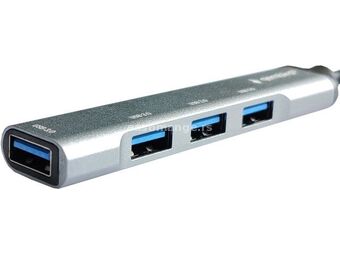 GEMBIRD UHB-U3P4-05 4-port HUB/ Type-C+USB 3.0 Aluminum