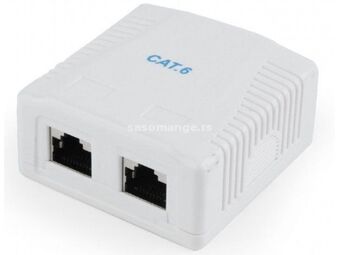 GEMBIRD NCAC-2F6-01 CAT6 FTP 2-port kutija za površinsku montažu za RJ45