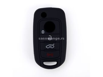 888 CAR ACCESSORIES Silikonska navlaka za ključeve crna Fiat