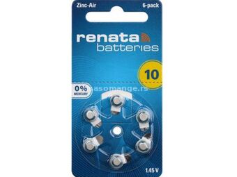 RENATA Baterija ZA10 1/45V Zink-Air/ 6kom (cena po komadu)