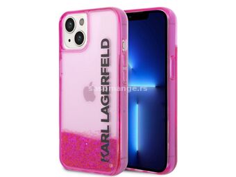 LICENSED KARL LAGERFELD Karl Lagerfeld Futrola za iPhone 14 LIQ. GLITTER ELONG PINK