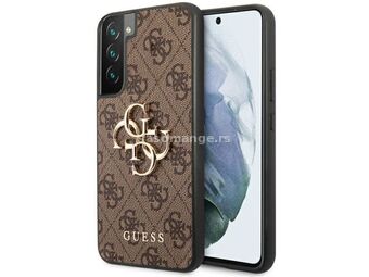 LICENSED GUESS Futrola za Samsung S23 Brown 4G Big Metal Logo