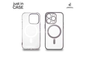 JUST IN CASE 2u1 Extra case MAG MIX paket srebrni za iPhone 14 Pro