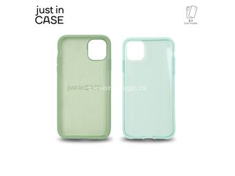 JUST IN CASE 2u1 Extra case MIX paket zeleni za iPhone 11