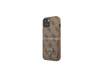 GUESS Futrola za iPhone 13 Mini Brown Triangle Logo Cardslot