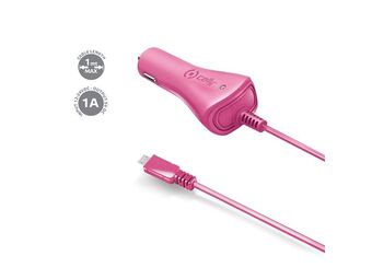 CELLY Auto punjač sa MICROUSB kablom/ pink