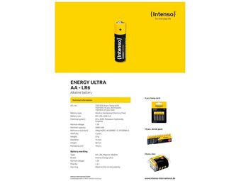 INTENSO Baterija alkalna/ AA LR6/4/ 1/5 V/ blister 4 kom - AA LR6/4