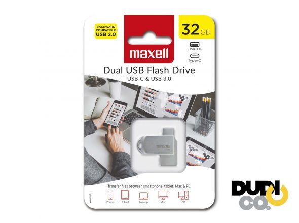 MAXELL USB 32GB 360 DUAL USB-C + USB 3.0