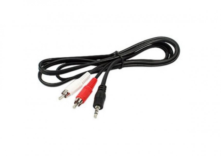 Kabl audio 3.5mm - 2xRCA 3m crni