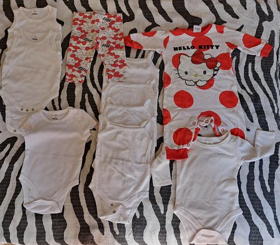 Bodici beli za bebe devojcice 1-3m