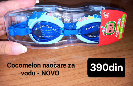 Cocomelon dečije naočare za vodu ajkula - NOVO