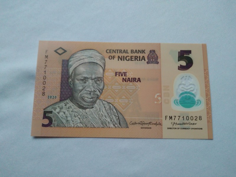 Nigerija 5 naira,2020 god.UNC,P-38g