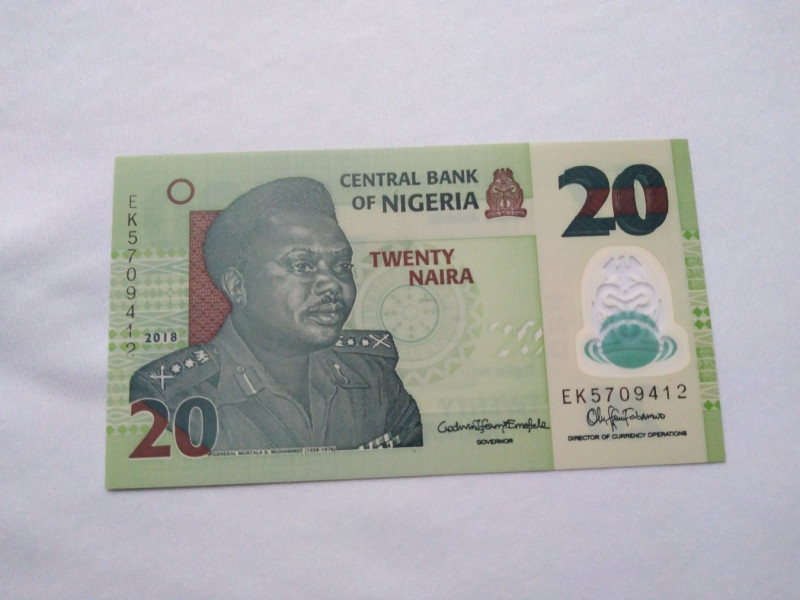 Nigerija 20 naira,2018 god.UNC,P-34n