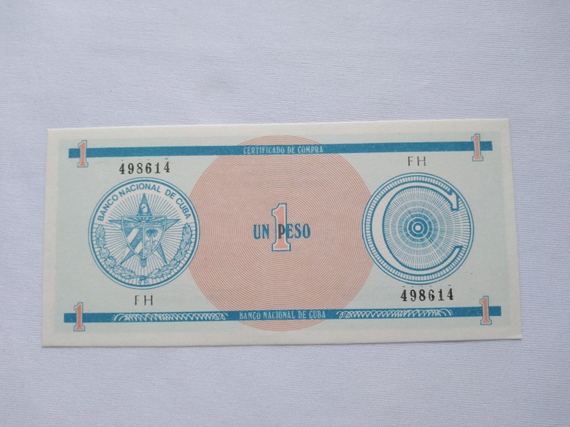 Kuba 1 Peso "C",1985 god.UNC,P#FX11