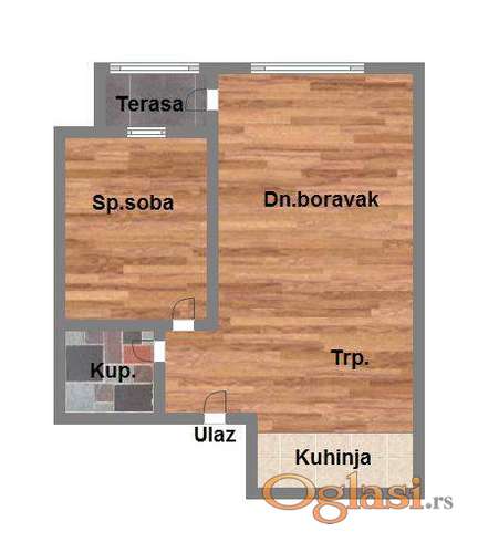 Fenomenalan dvosoban stan od 49m2