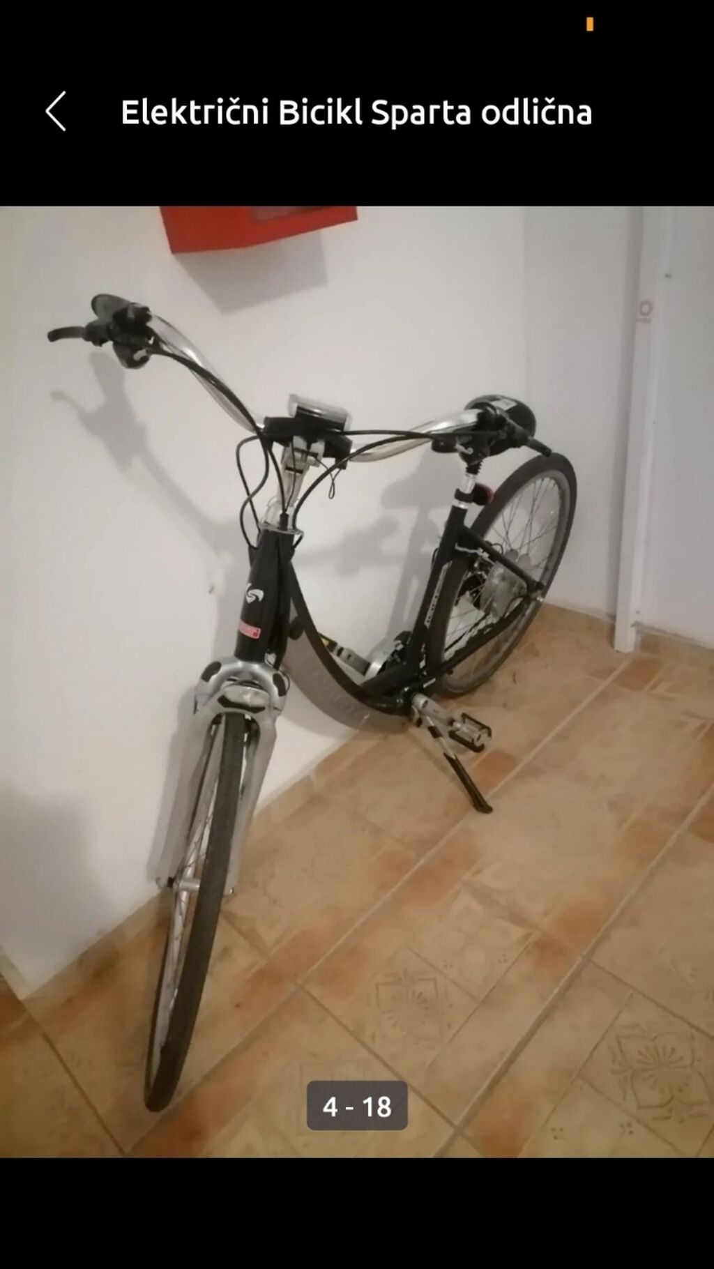 Bicikl Električni Sparta kao nov sa punjačem. Dodao sam mu korpu sa