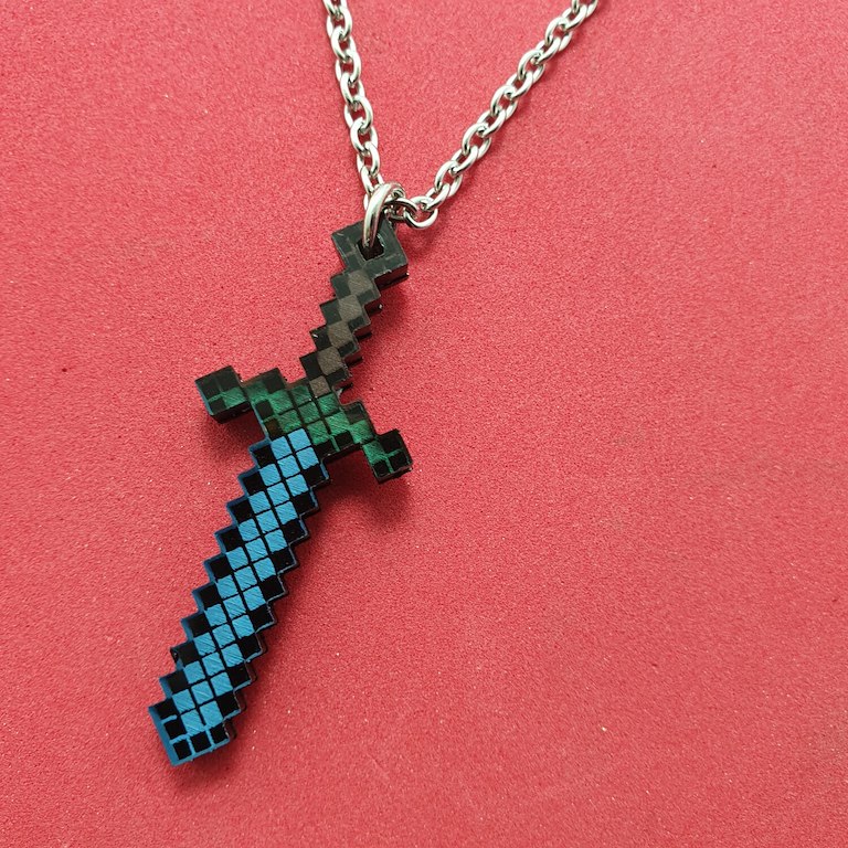 Minecraft Sword ogrlica