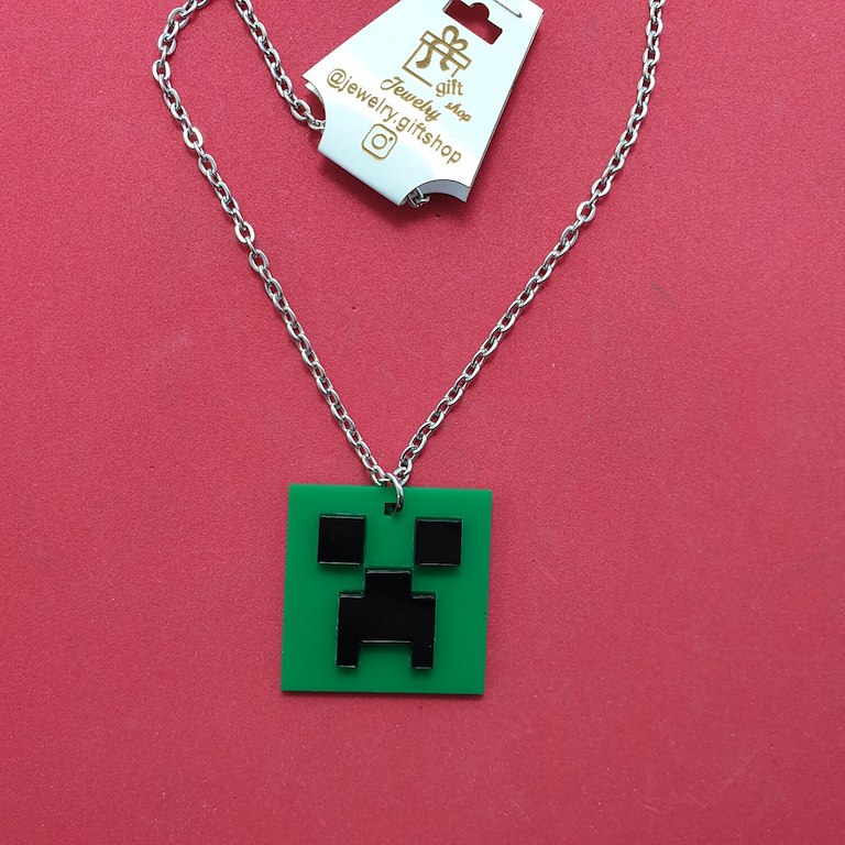 Minecraft Creeper ogrlica