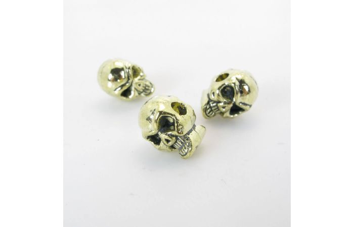 Metalna perla 13.5 x 9.5 x 9 mm, rupa oko 3 mm- boja antik mesing ( R160AM )