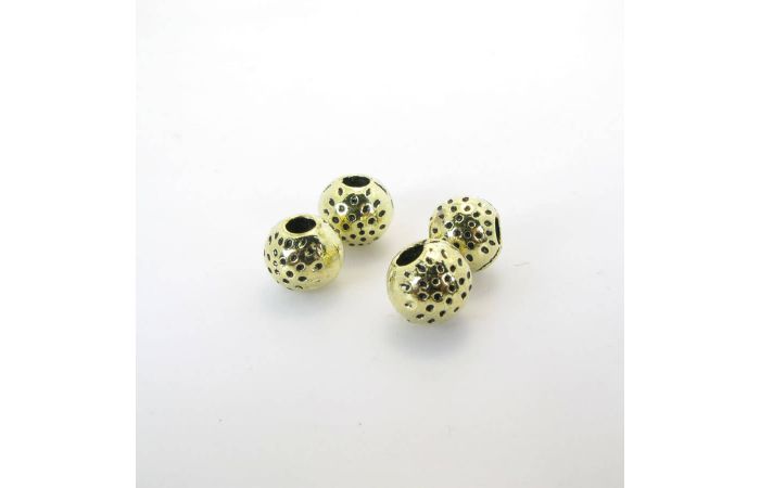 Metalna perla 10 mm, rupa oko 3 mm- boja antik bronza ( R155AM )
