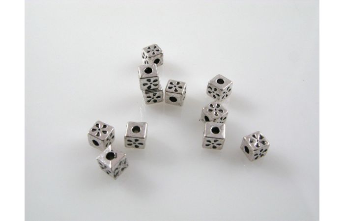 Metalna perla u boji anrtik srebra ( MKOK-R112AS )