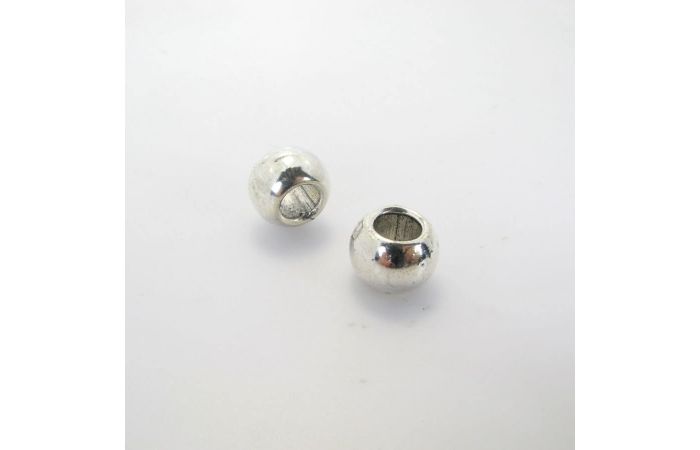 Metalna perla 11 x 8 mm, rupa oko 6 mm- boja antik srebra ( R164AS)