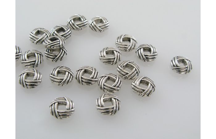 Metalna perla 6x2mm, rupa: 2.5mm, u boji anrtik srebra ( MKOK-R138AS )