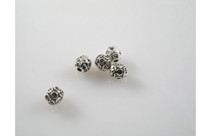 Metalna perla u boji anrtik srebra ( MKOK-R110AS )