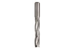 Solid carbide upcut spiral bits for 60° V-point locksets